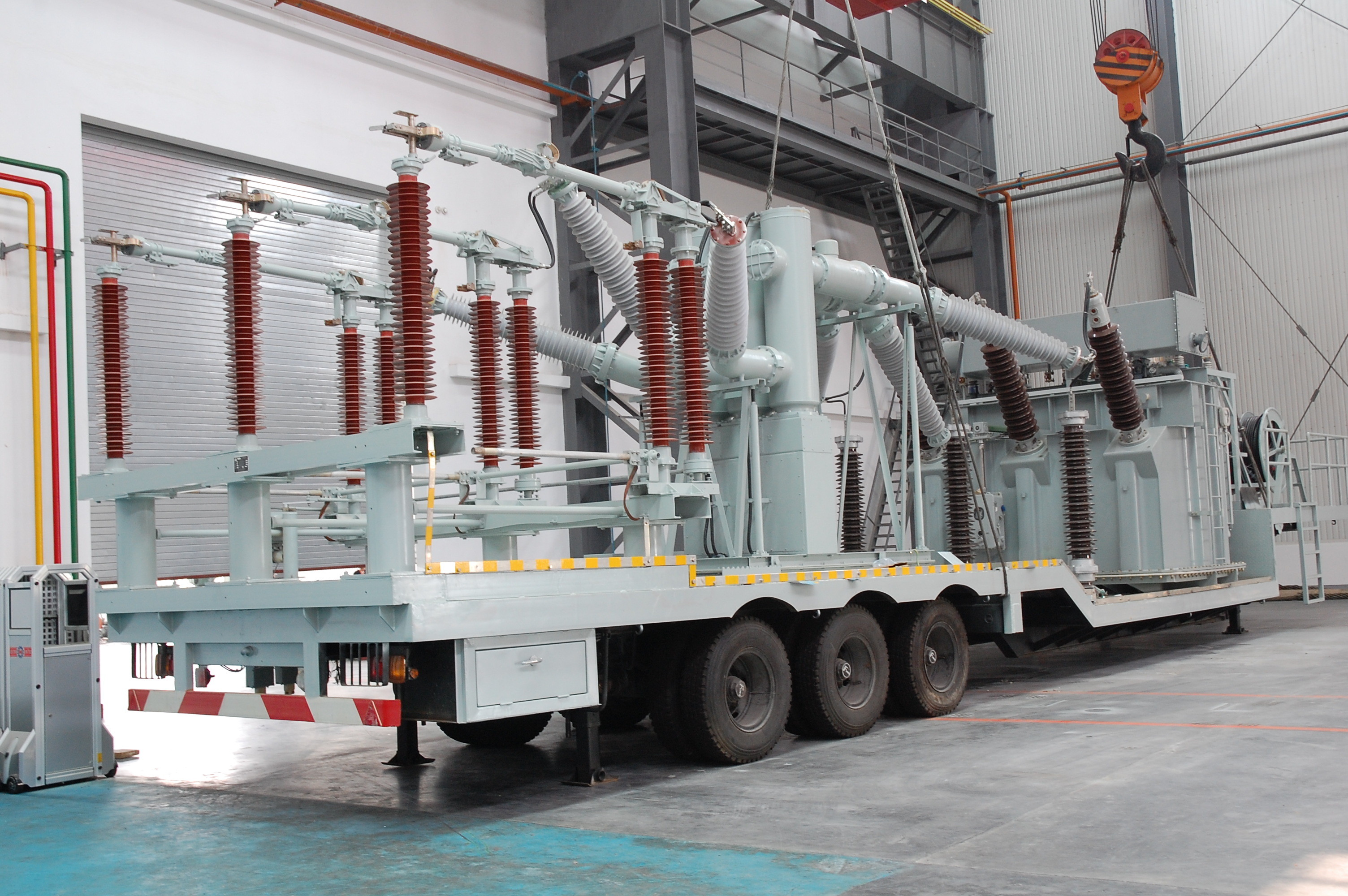 132 Kv Vehicle Mounted Transformer Substation / Prefabricated Mobile ...